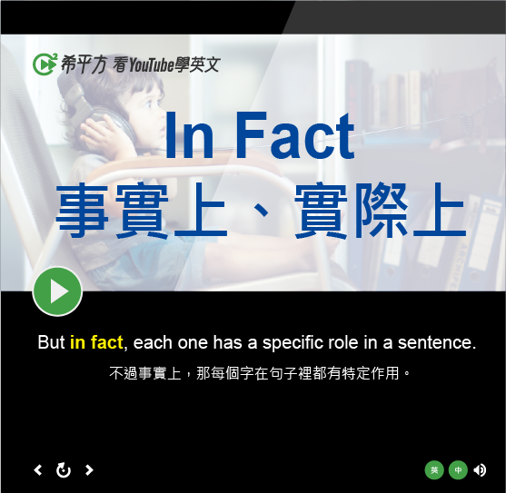 In Fact的意思