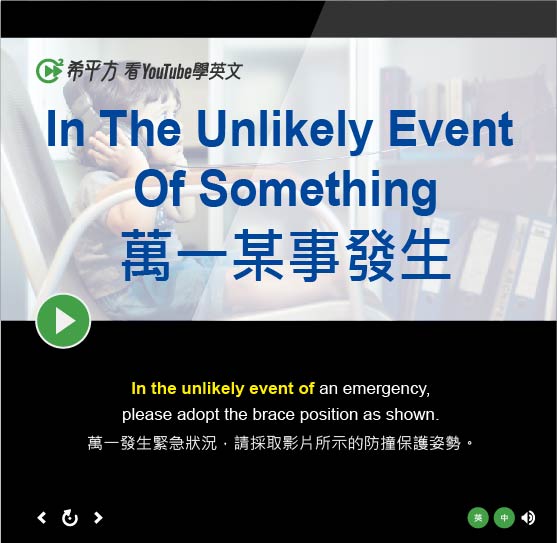 In The Unlikely Event Of Something的意思